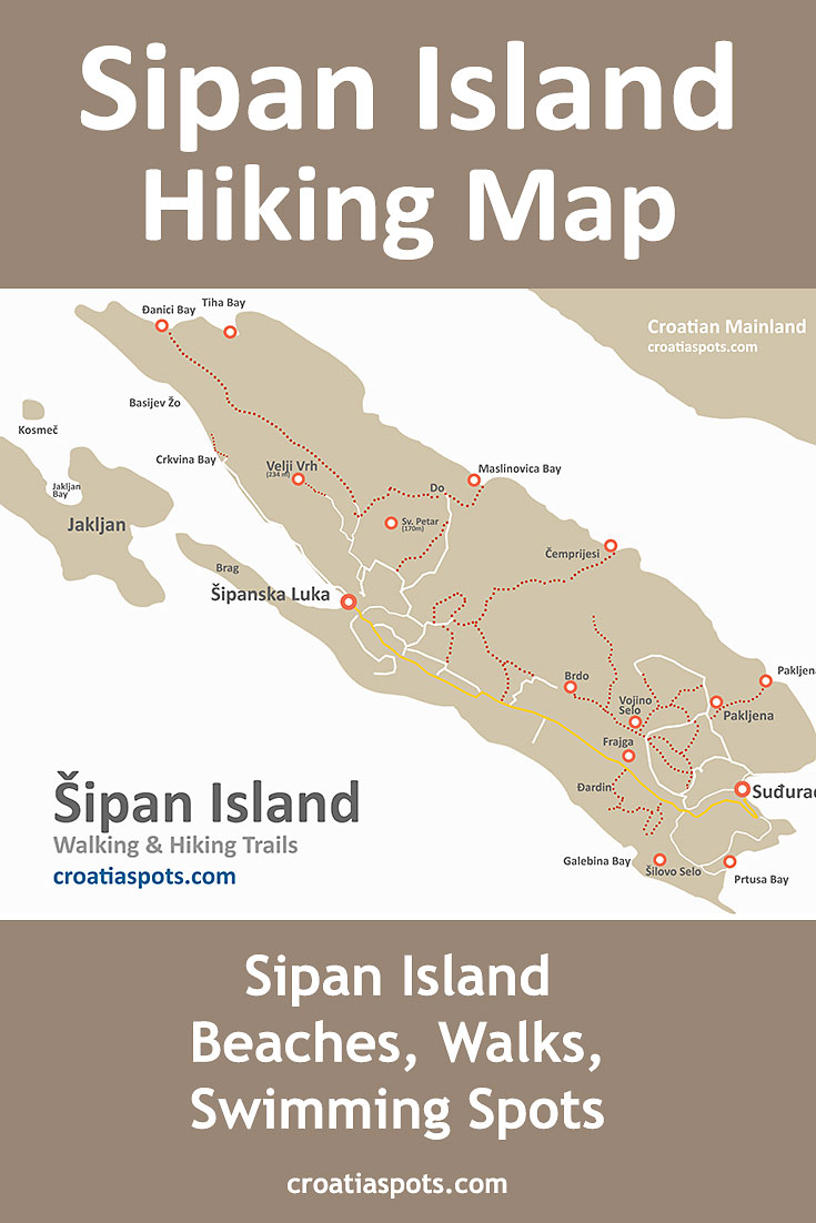 Šipan Island Walks & Map - CroatiaSpots